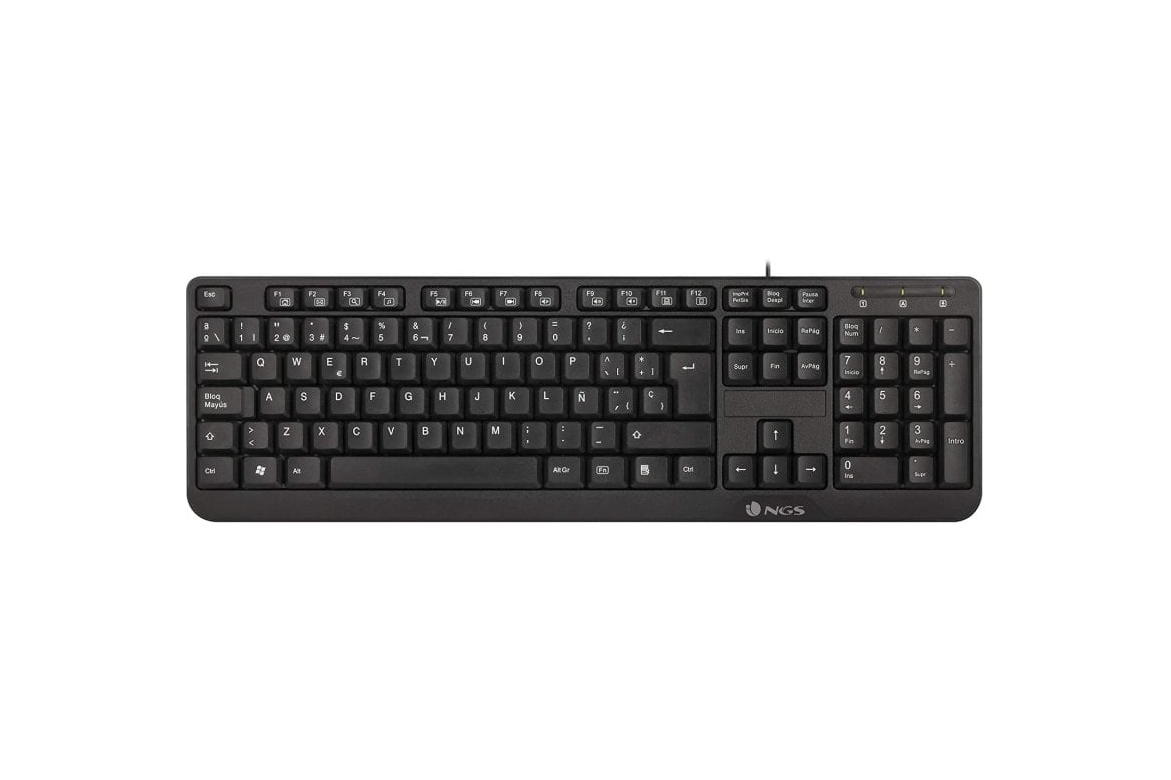 NGS Funky V3 Teclado USB Multimedia Plug & Play 1.4m Qwerty Español ...