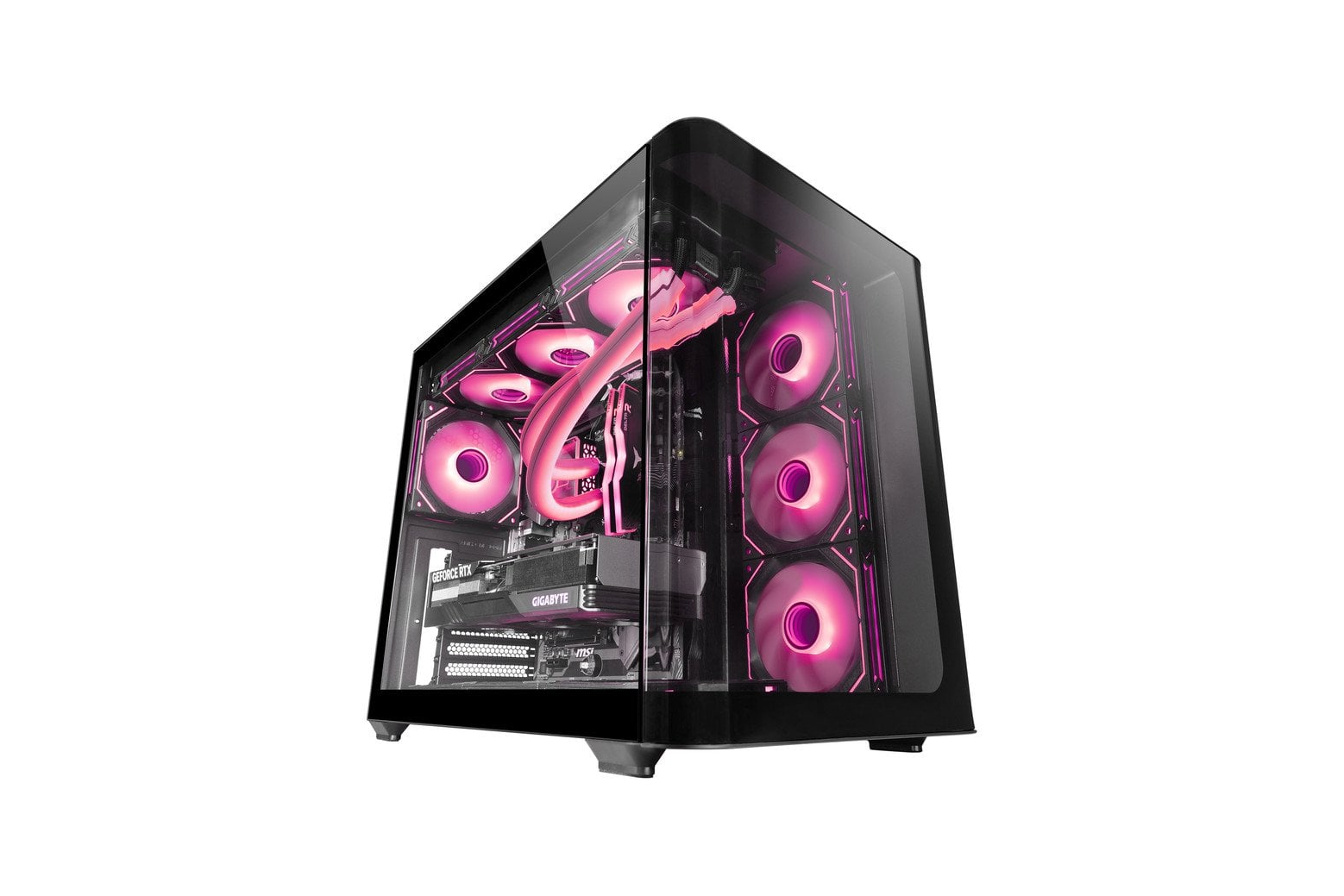 Mars Gaming MC-FUSION Gaming ATX Cristal Templado Continuo Curvo Doble ...
