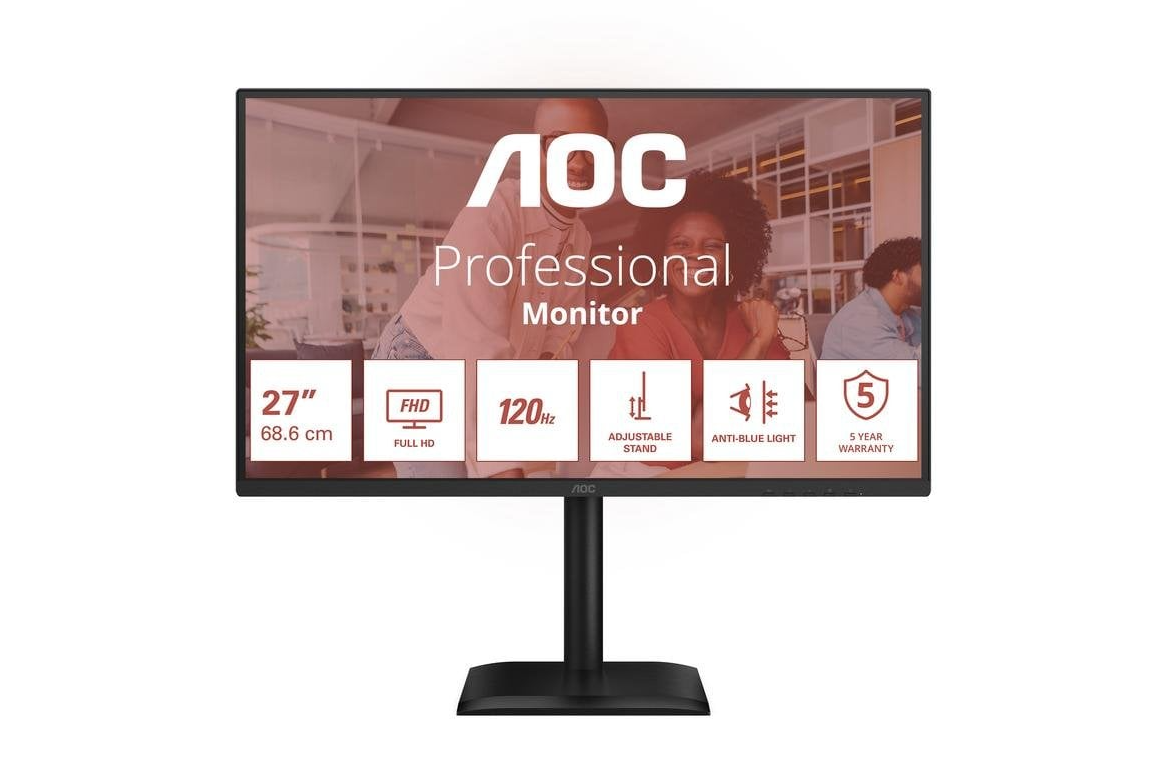 Monitor AOC 27E4CV 27" FullHD 120Hz IPS Altura Ajustable USB-C Dock ...