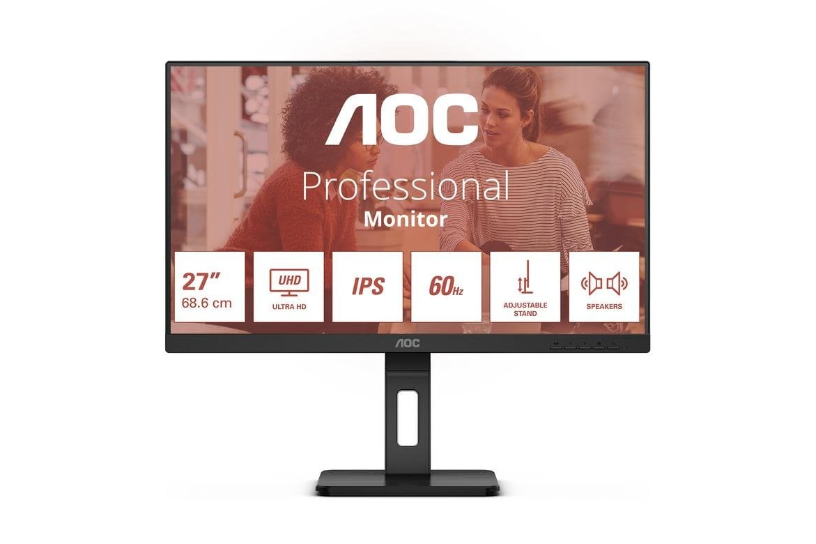 Monitor AOC U27E3UF 27" UltraHD 4K 60Hz IPS HDR Altura Ajustable 4 ms ...