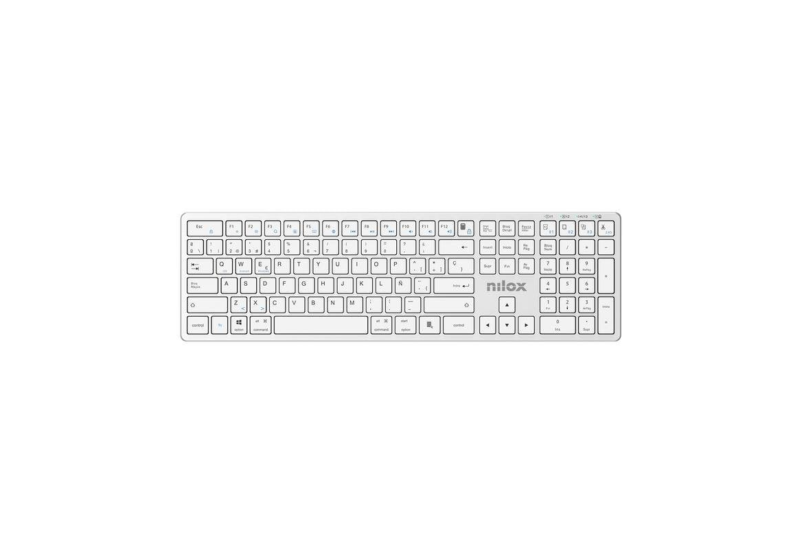 Teclado Nilox Pro Wireless de membrana Layout Español multifunción ...