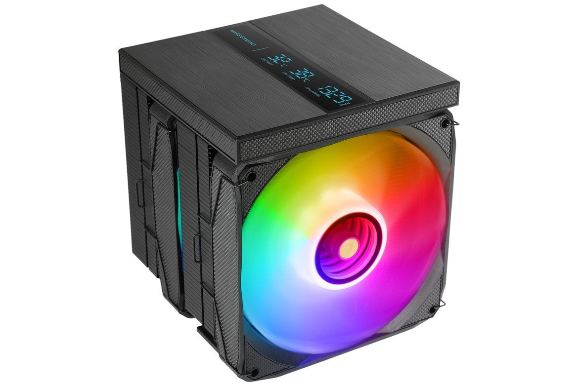 Mars Gaming MCPU-LCDPRO Disipador CPU 380W 8x Heatpipes 2x Ventiladores ...