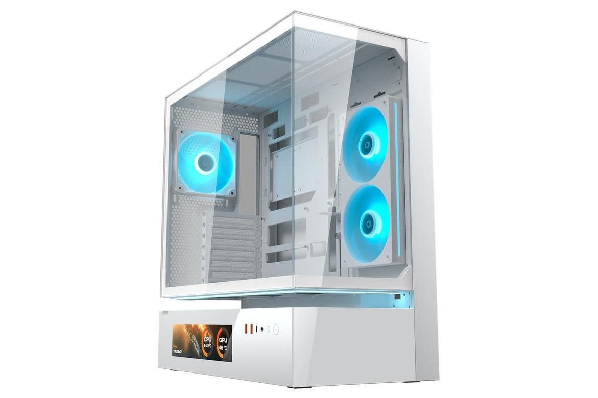 Caja ordenador Cougar CGR-2DA4W-V ATX RGB LCD Blanco vidrio templado ...