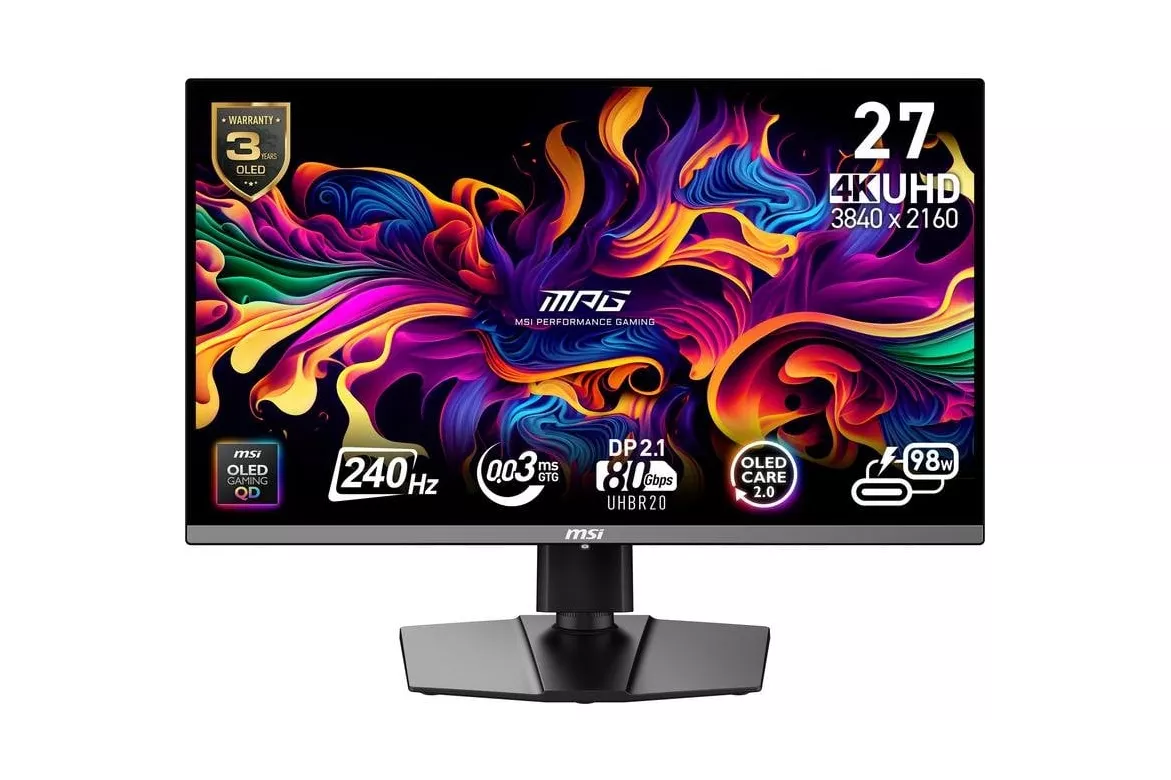 Monitor MSI MPG 272URXDE 26,5" UltraHD 4K 240Hz QD-OLED 1ms Ajuste ...
