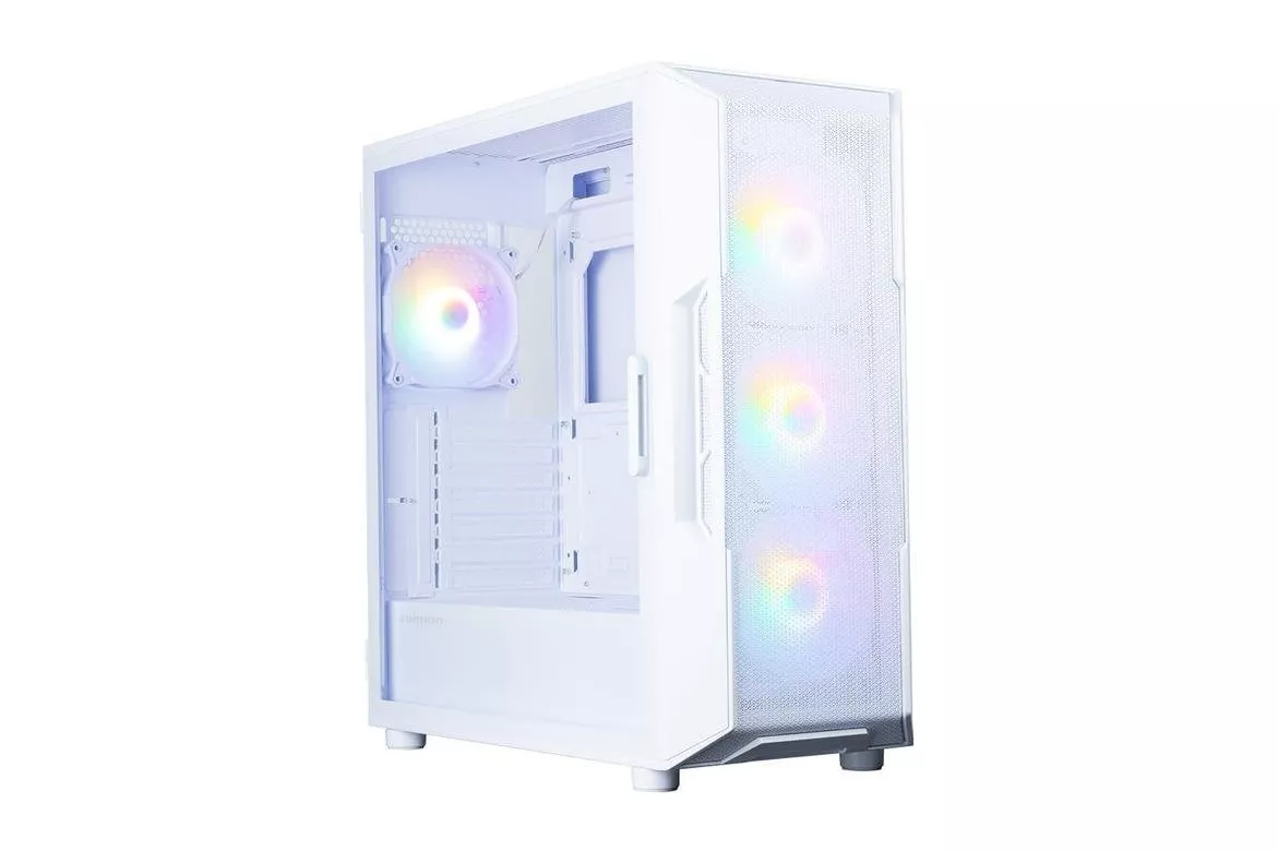 Caja de PC Zalman I3 Neo V2 Blanca panel mesh cristal templado RGB ...