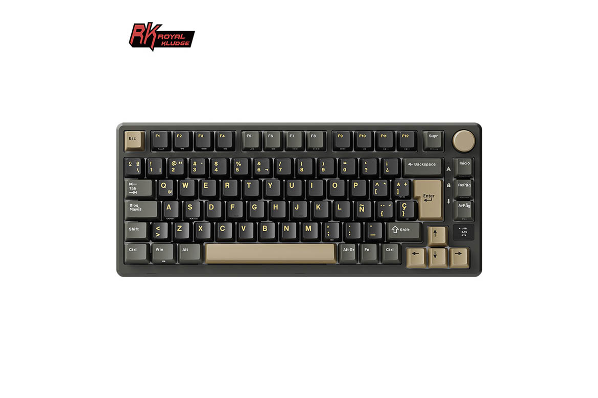 Teclado Gaming Royal Kludge RKM75 ISO-ES Hot-Swappable Switch Silver ...