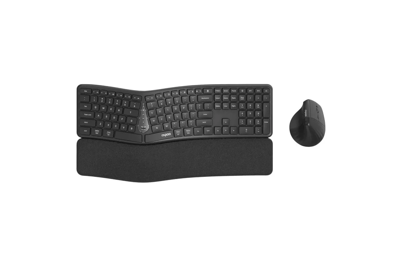 Teclado inalámbrico Rapoo KX Mini QWERTY con batería recargable y ...
