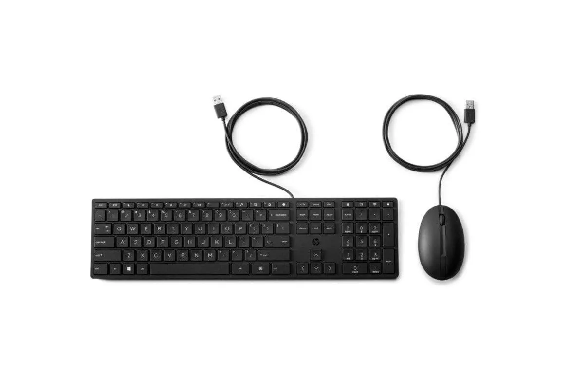 Teclado HP 320MK Interruptor de Membrana Cableado USB Negro Ratón ...