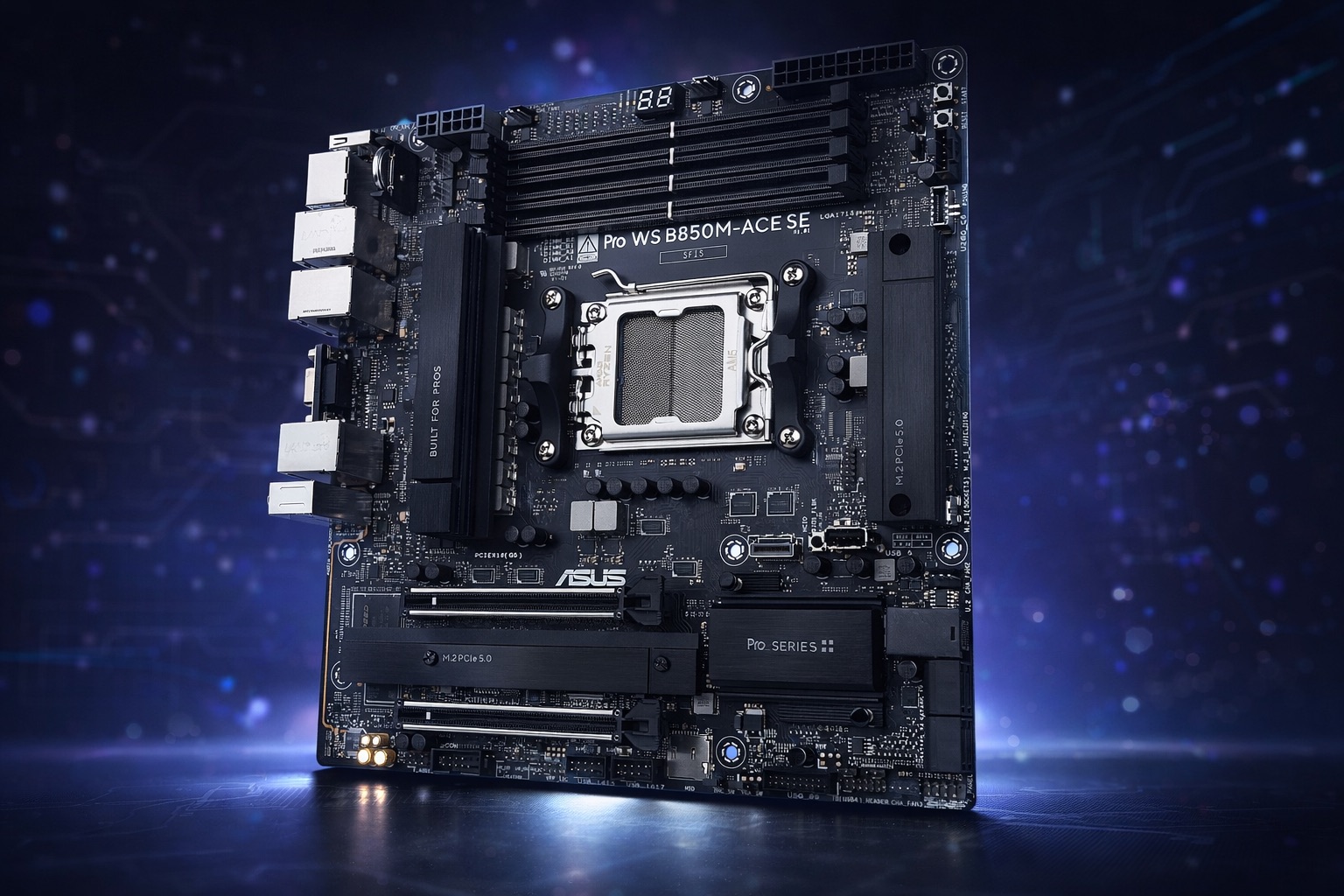 ASUS convierte AM5 en una placa casi de servidor: Pro WS B850M-ACE SE ...