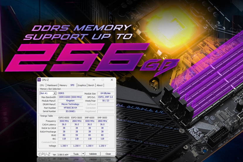 ASRock muestra una captura con el AMD Ryzen 8700G funcionando con 256 ...