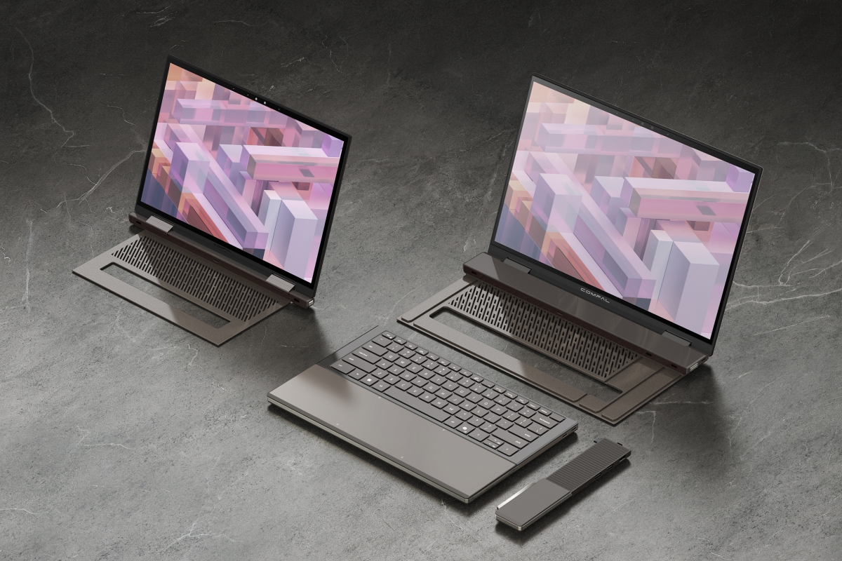 Los portátiles Compal Adapt X ofrecen un diseño modular sencillo con ...