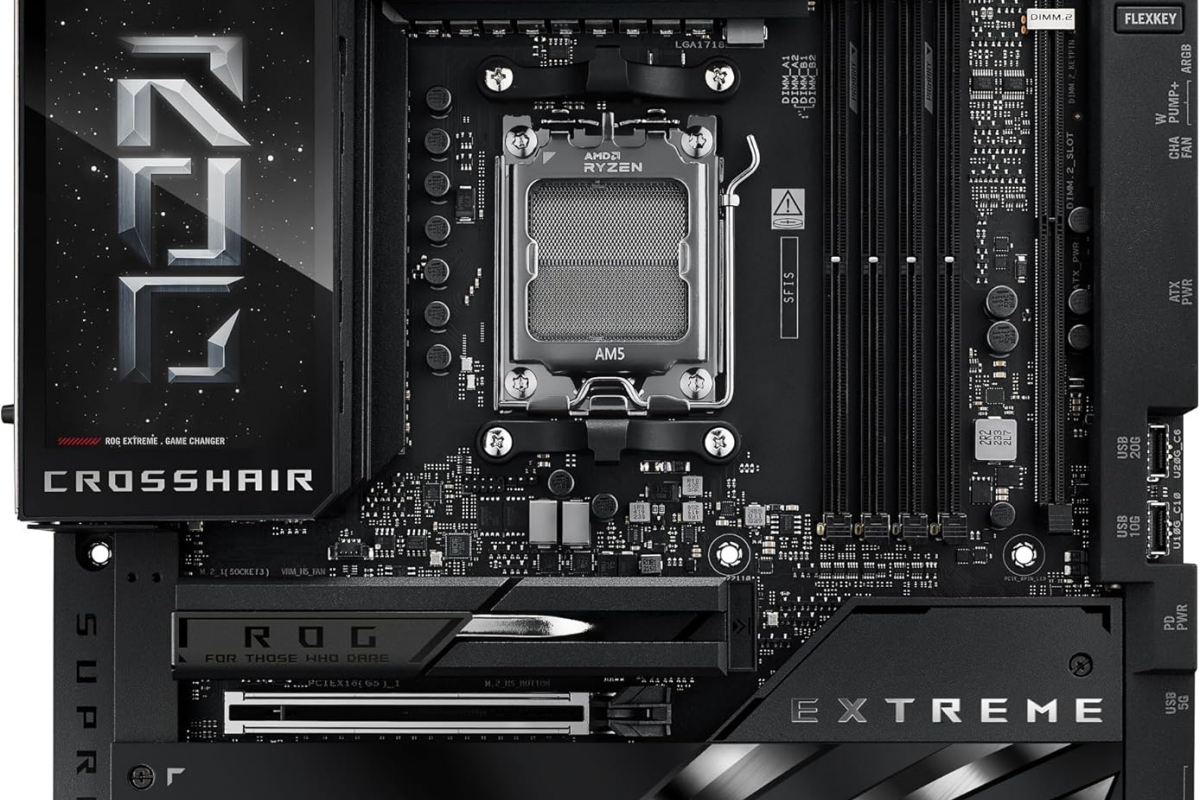 La placa ASUS ROG Crosshair X870E Extreme se deja ver en imágenes, con ...
