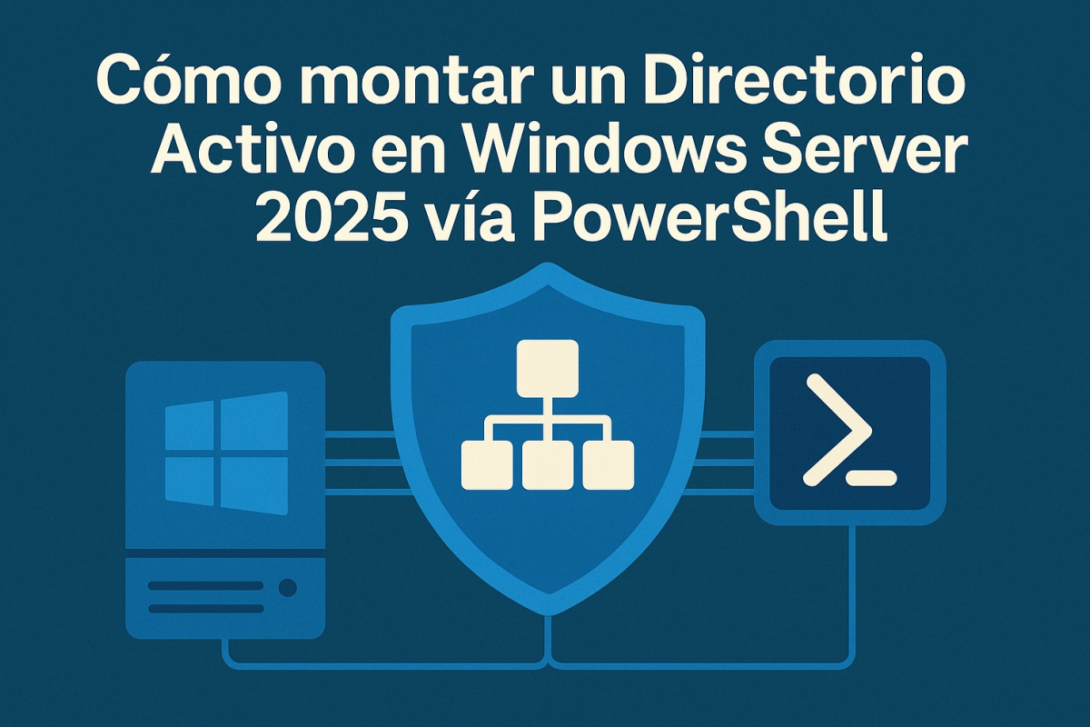 Cómo montar un Directorio Activo en Windows Server 2025 con PowerShell