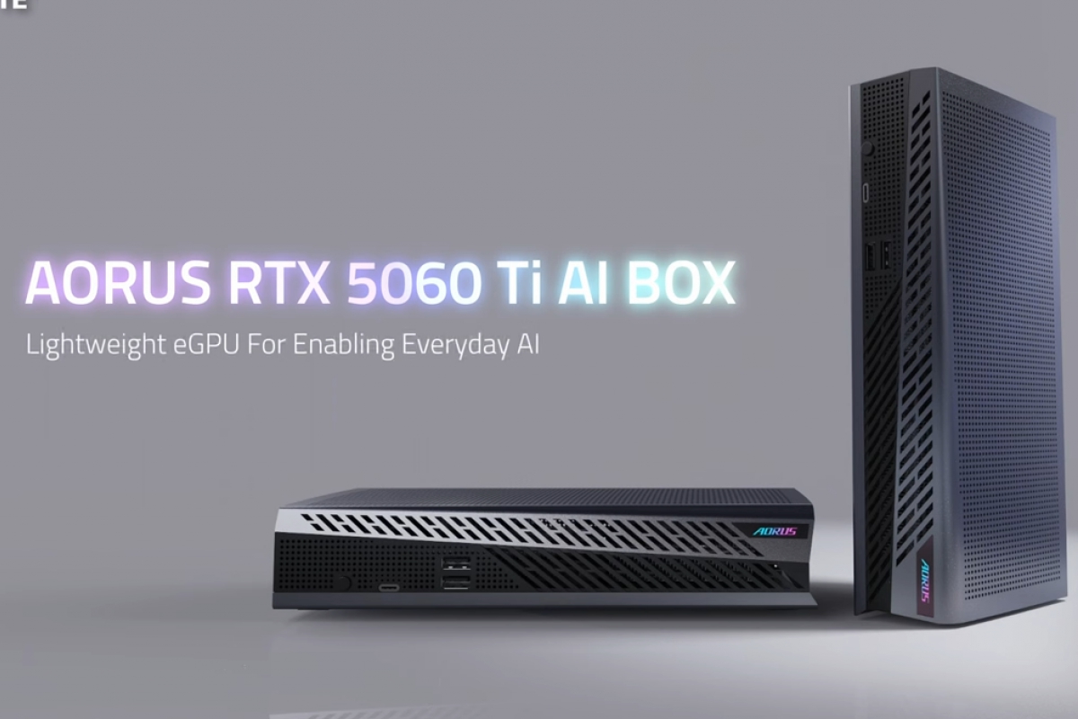 Nueva eGPU GIGABYTE AORUS RTX 5060 Ti AI BOX, 16 GB de VRAM disponibles ...