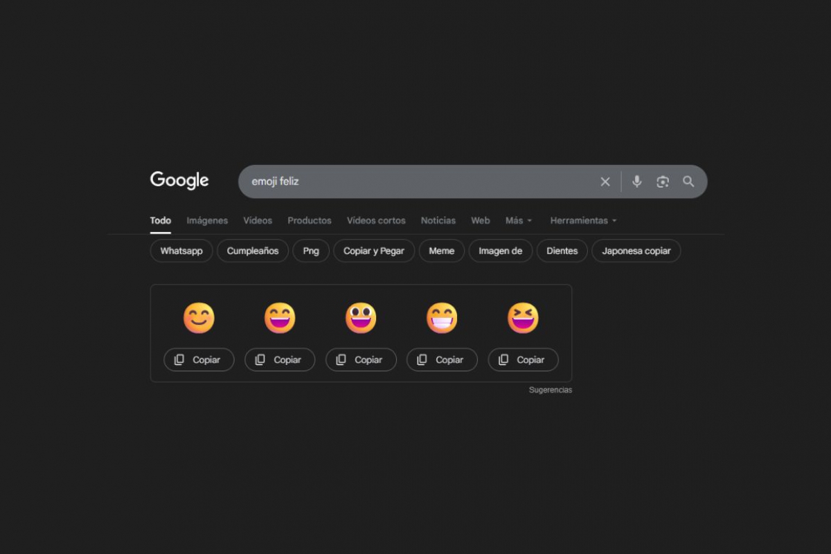 Google añade un selector de emojis directo en los resultados de búsqueda