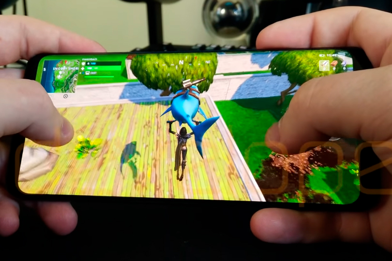 Así luce el gameplay de Fortnite para Android en un Galaxy S9+