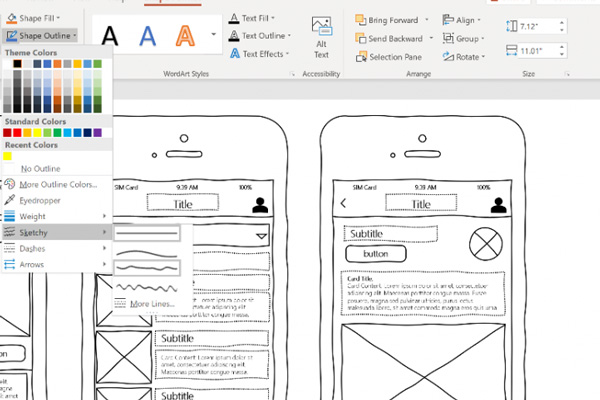 Sketchy Shapes llega a Word, Office y Powerpoint para ayudar a diseñadores