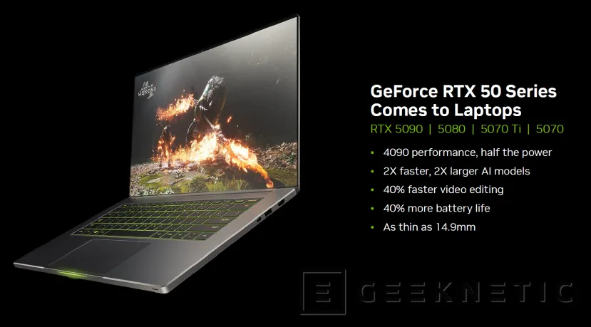 Las RTX 50 de portátiles han llegado, DLSS 4 para mas FPS con RayTracing y menos consumo
